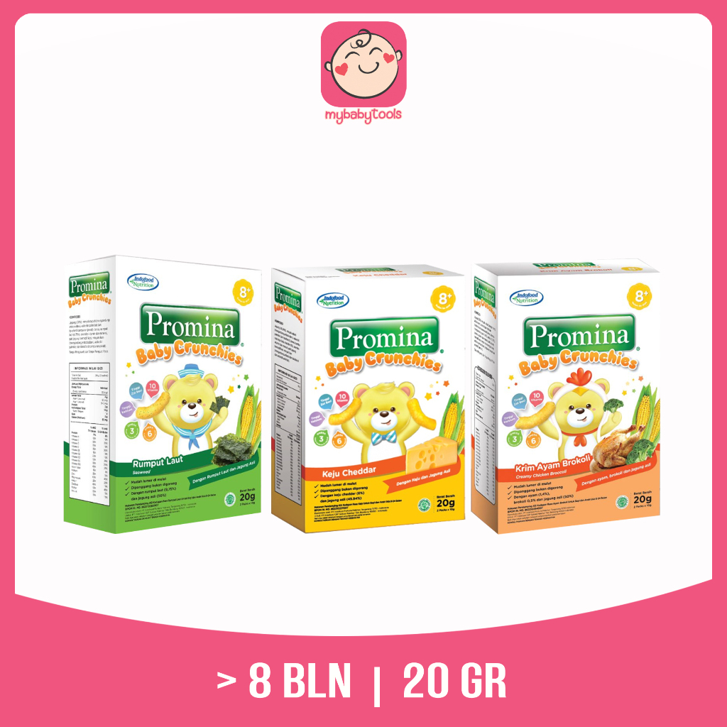 Jual PROMINA BABY CRUNCHIES SNACK KEJU SEAWEED BROCCOLI 20GR | Shopee ...