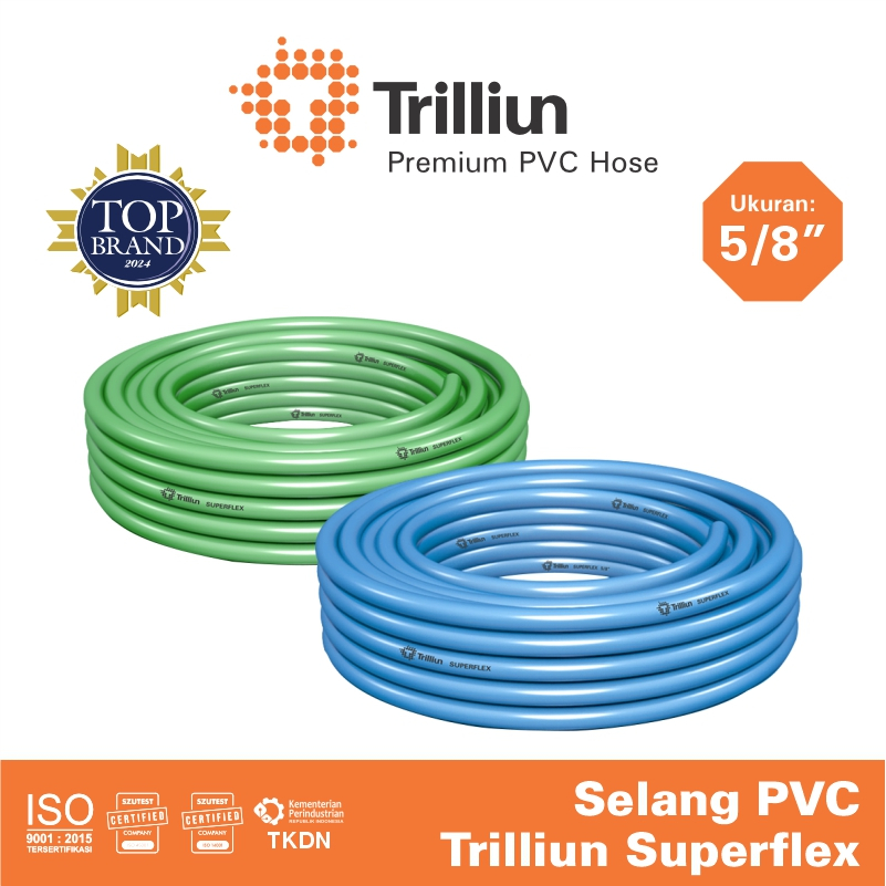 Jual Selang Air PVC Trilliun Superflex 5/8" Inch - 20 Meter | Shopee ...