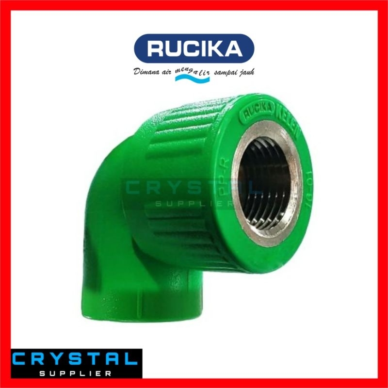 Jual KNIE DRAT DALAM PPR RUCIKA 1/2" inch GREEN Knee KDD ELBOW Female 20 | Shopee Indonesia