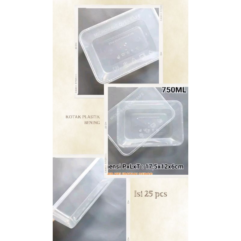 Jual kota plastik bening, box plastik bening isi 25 pcs | Shopee Indonesia