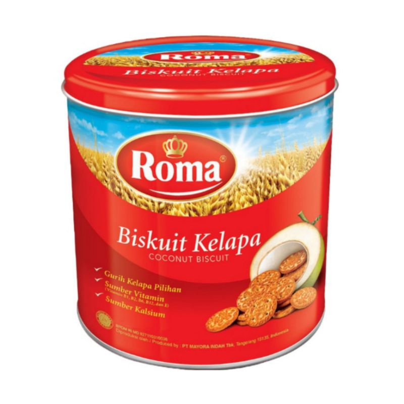 Jual Roma Biskuit Kelapa Coconut Biscuit Kaleng 345G | Shopee Indonesia