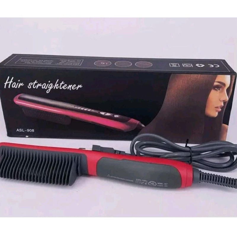 Jual Catok sisir elektrik stailing, pelerus rambut HQT 908A | Shopee ...