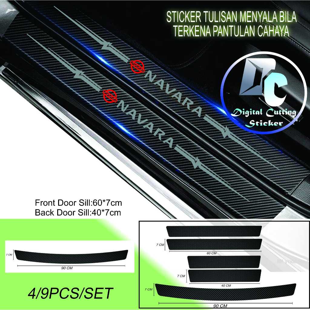 Jual Stiker Pelindung Pintu Mobil Navara 3D Door Sill Plate Guard ...