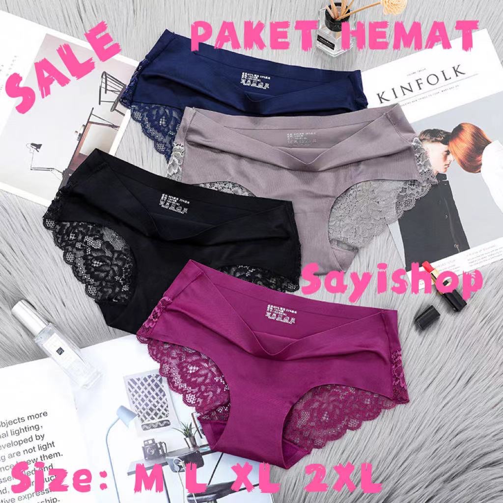 Jual [Paket Hemat] Sayishop Isi 6&12Pcs Celana Dalam Wanita Premium ...