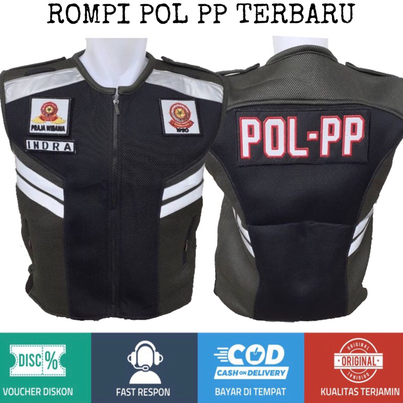 Jual Rompi Satpol Pp / Rompi Polisi Pamong praja Bahan Jala Tebal ...