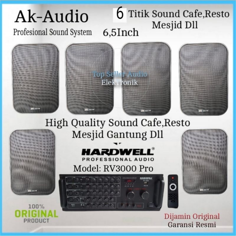 Jual Paket Speaker Gantung 6 Inch 6 Titik Ak Audio Premium Original Cafe,Resto Kantor,Biliard ...