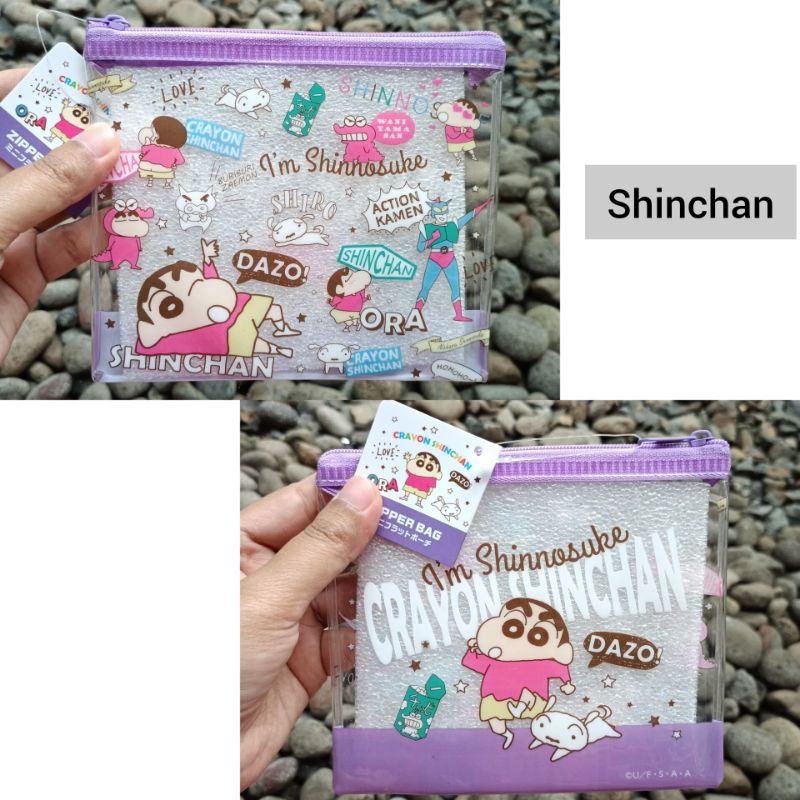 Jual Seria Daiso Watts Japan - Pouch Zipper Sanrio My Melody Shinchan ...