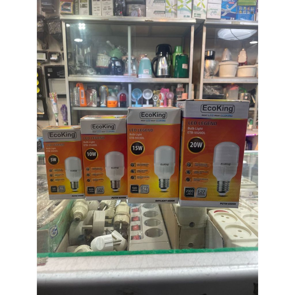 Jual Lampu Bohlam EcoKing Led Rumah Super Terang Legend 5W 10W 15W 20W 30W 40W 50W Cahaya Putih ...