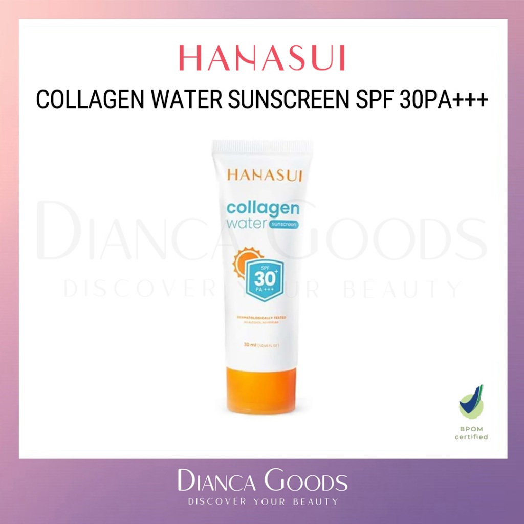 Jual HANASUI COLLAGEN WATER SUNSCREEN SPF 30PA+++ - Dianca Goods BKL ...