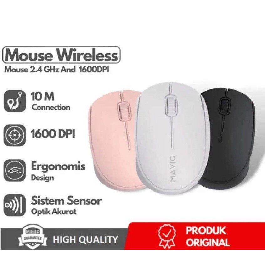 Jual MINISO Mouse 2.4G Wireless Receiver Mouse CM612G - / Wireless 2 ...