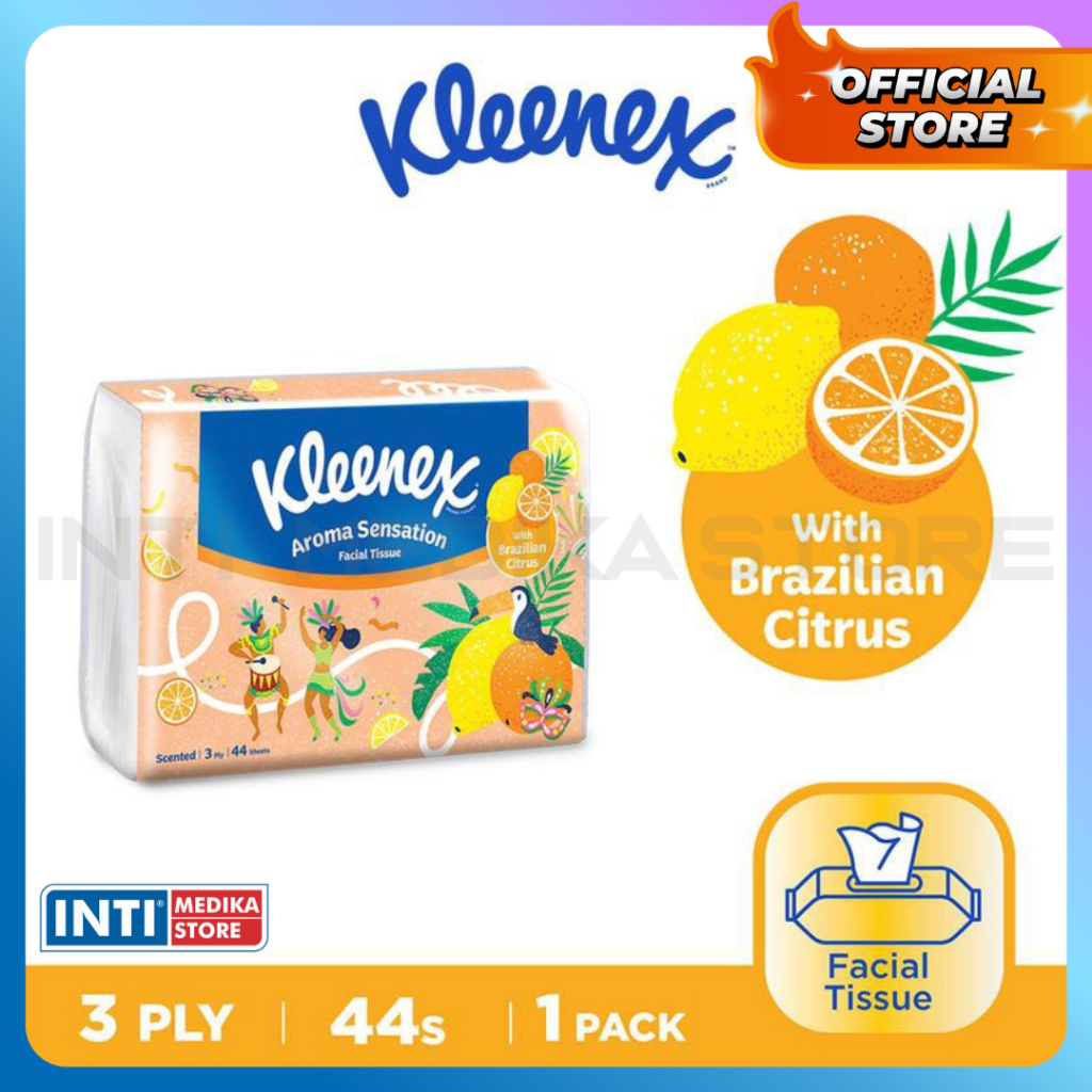 Jual KLEENEX - Facial Tissue 3 Ply BRAZILIAN CITRUS 44s | Tisu Wajah ...
