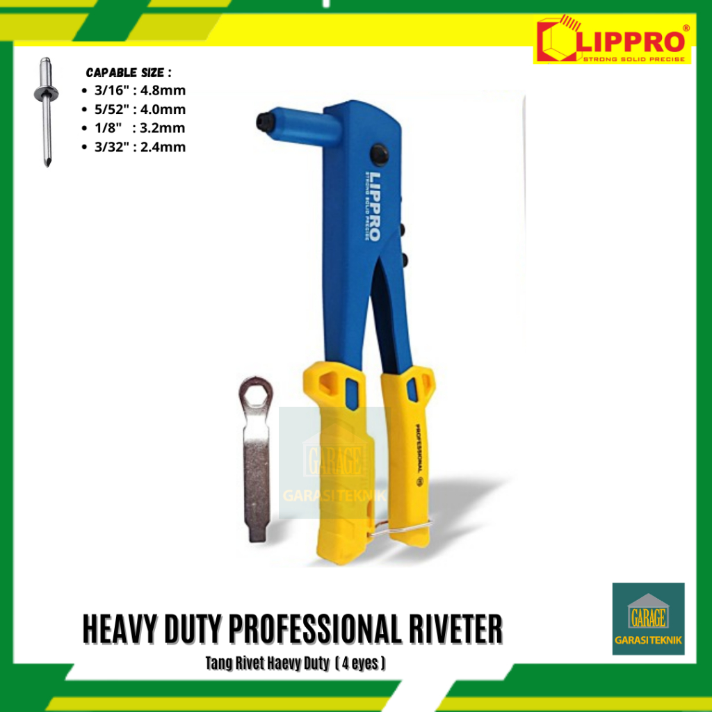 Jual LIPPRO 5808-03 Tang Rivet HEAVY DUTY Hand Rivetter Rifet Ripet ...
