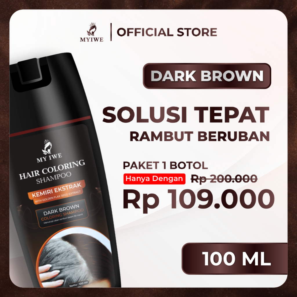 Jual WARNA COKLAT 100% ASLI ORIGINAL Shampoo MY IWE - Atasi Rambut Ber ...