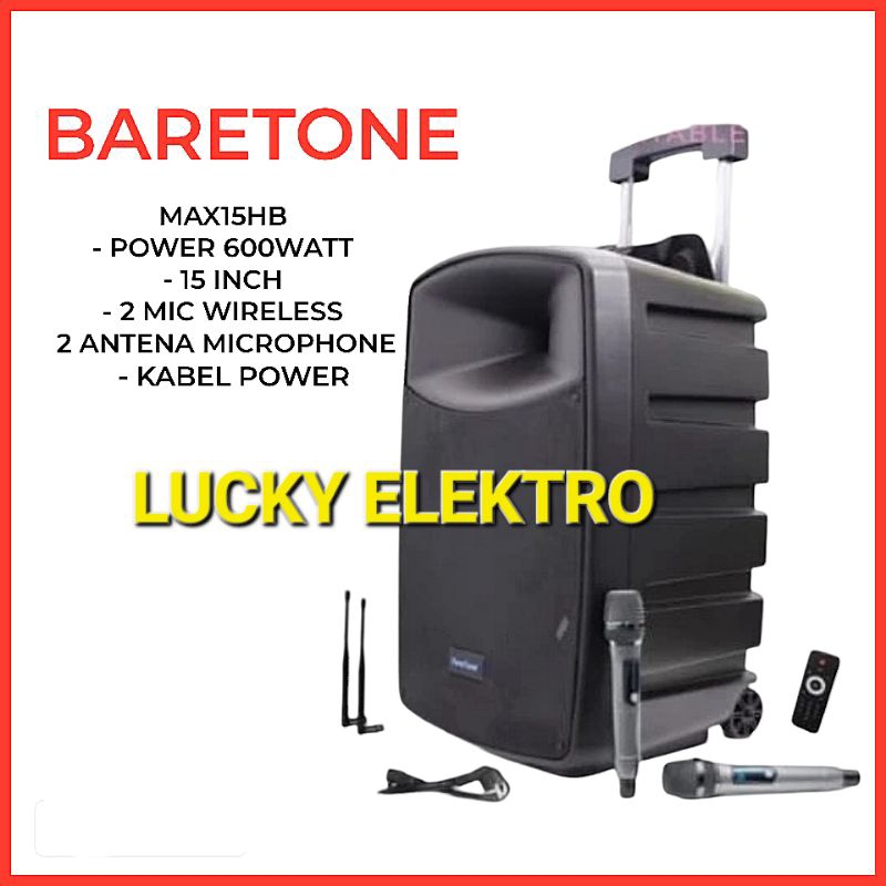 Jual speaker portable baretone MAX15HB MAX 15HB / original 15 inch ...