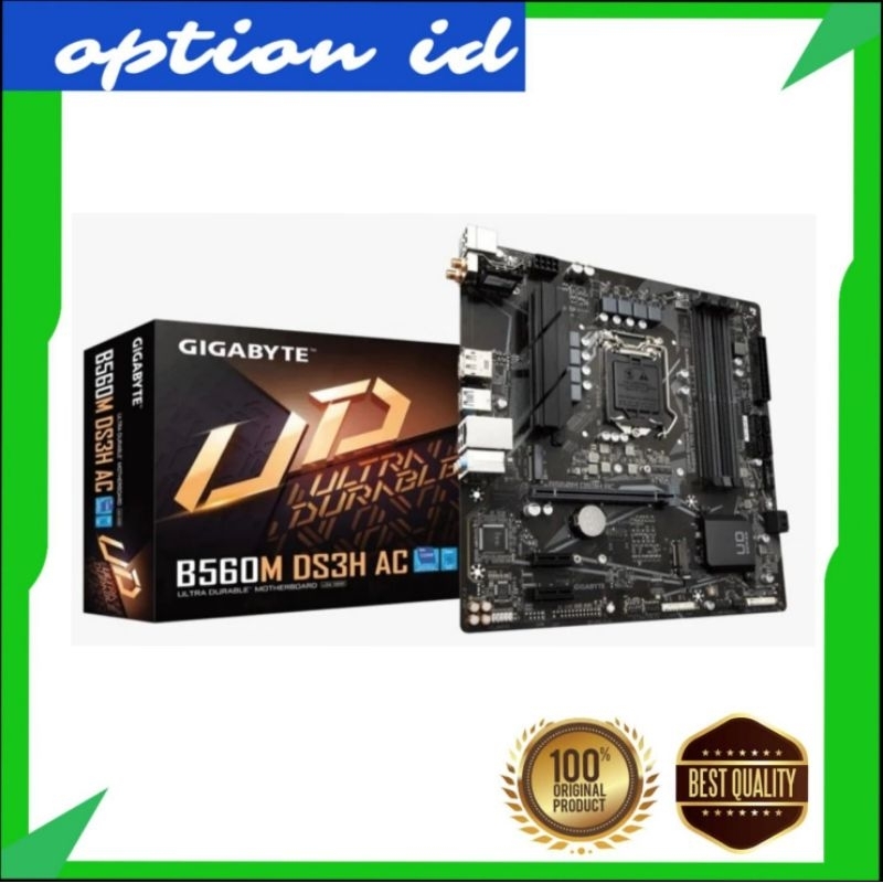 Jual GIGABYTE B560M DS3H AC | B560 LGA 1200 DDR4 mATX - Motherboard ...