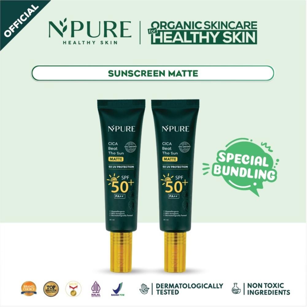 Jual NPURE Bundling Twin Pack Cica Beat The Sun Matte / SUNSCREEN ...