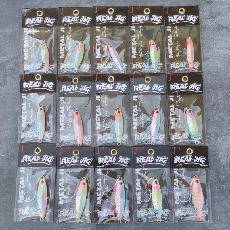 Jual Umpan pancing Metal jig jigpara Full Gid Foil Sisik 10g 15g 20g ...