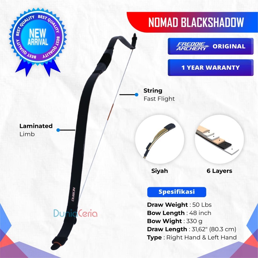 Jual Busur Panah Horsebow Import Korea Nomad Black Shadow - Hitam Glossy | Shopee Indonesia