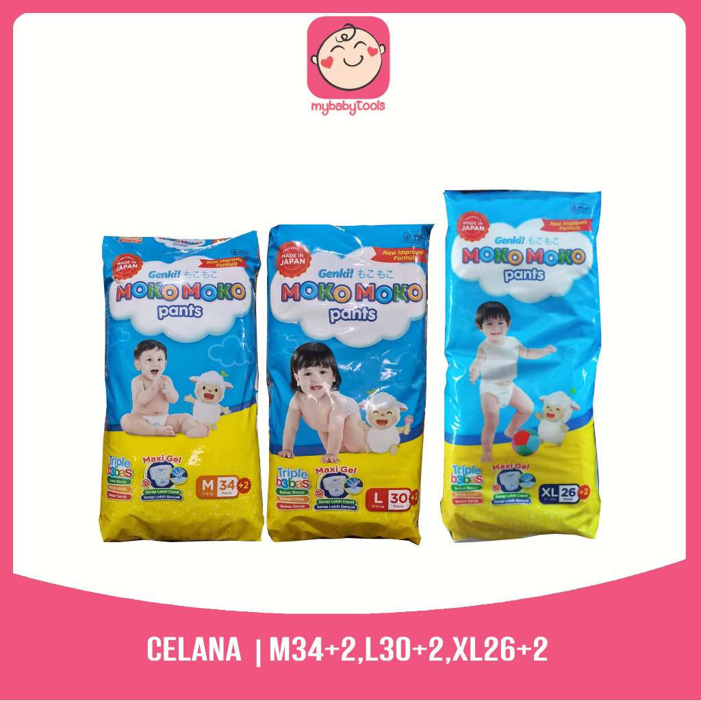 Jual GENKI MOKO MOKO PANTS M34 L30 XL26 MOMBABY EKONOMIS M30 L28 XL24 / S32 M30 L26 XL22 XXL20 ...