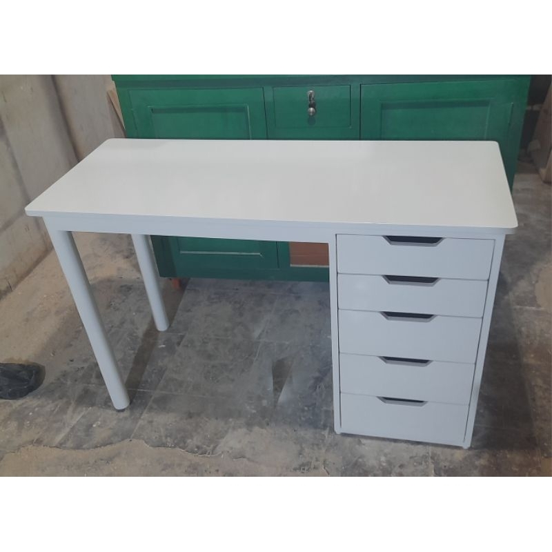 Jual Meja Kantor Full Putih/ Meja Belajar Putih/Meja Kerja Putih ...