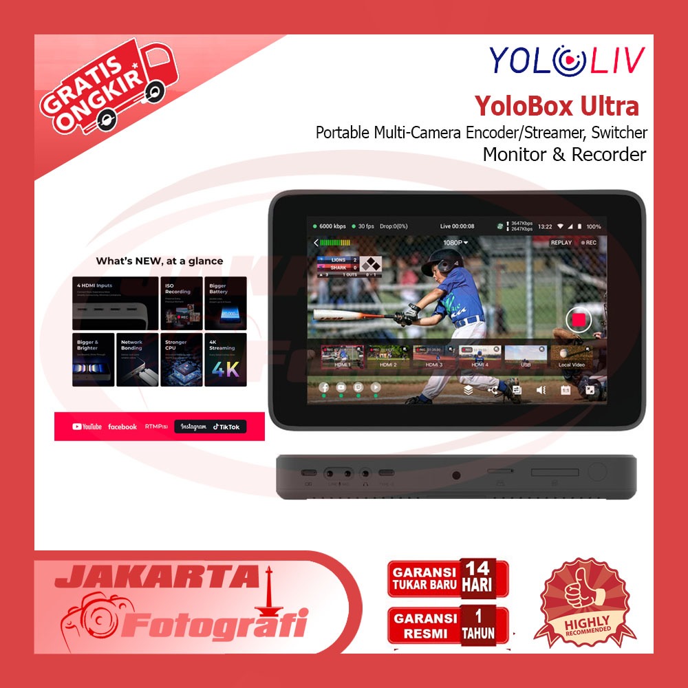 Jual YoloLiv YoloBox Ultra Portable Multicamera Encoder/Streamer/Switcher | Shopee Indonesia
