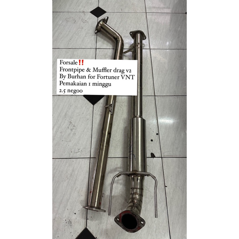 Jual Fortuner VNT 2kd Frontpipe Muffler Drag V2 By Burhan (not alpino ...