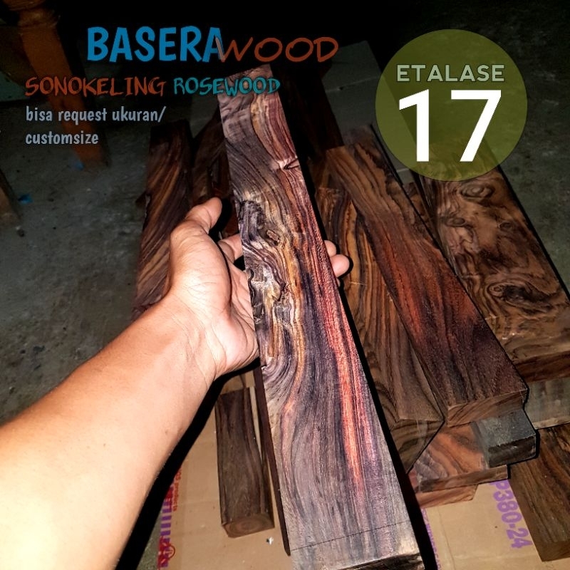 Jual kayu sonokeling solid full galih ukuran 3x6x50 bisa custom full ...