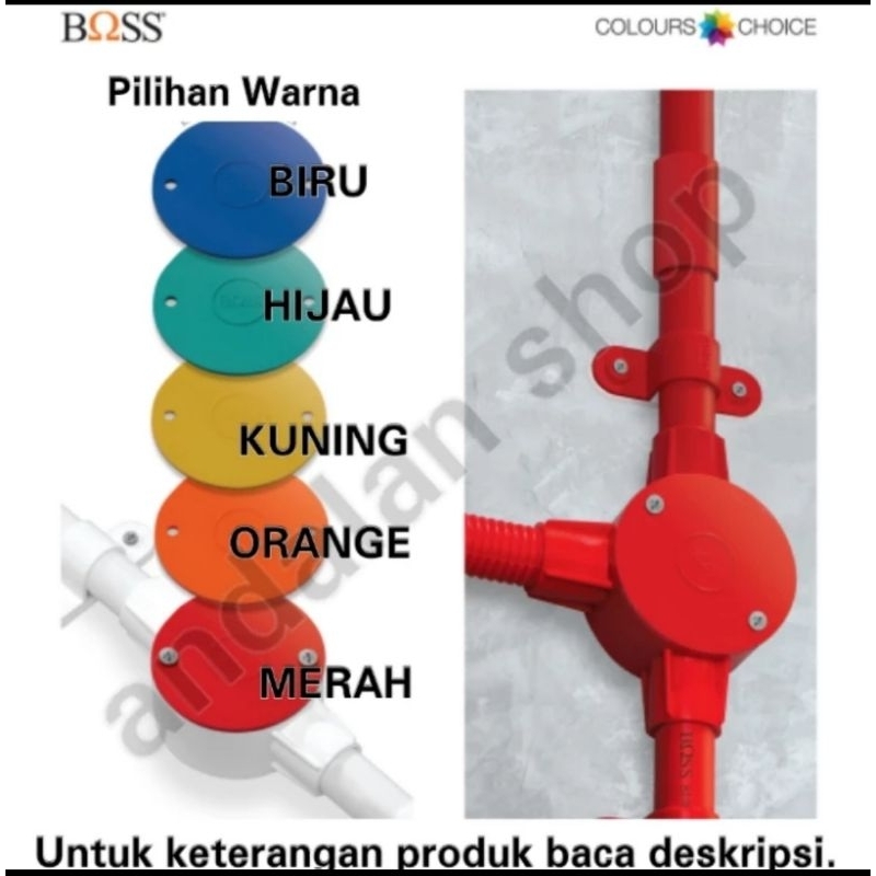 Jual Pipa Conduit Merah/pipa conduit boss/pipa conduit warna merek boss ...