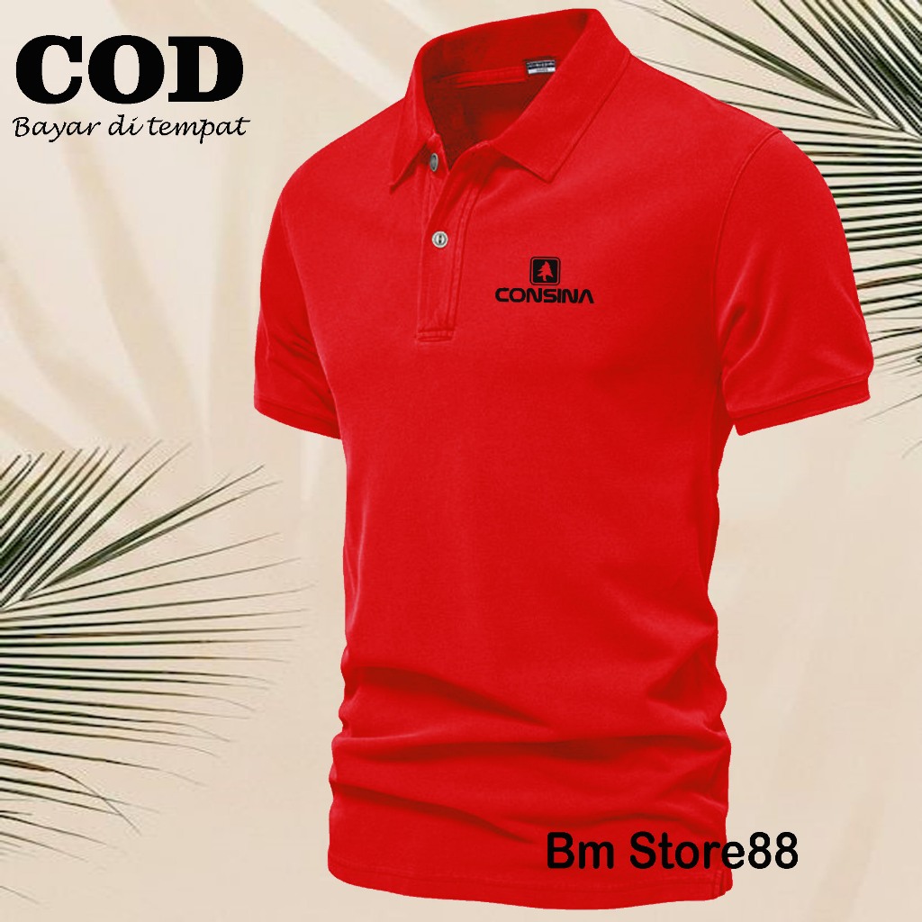 Jual Baju Distro Style Polo Kerah Consina Premium Text Hitam Kaos Kerah ...