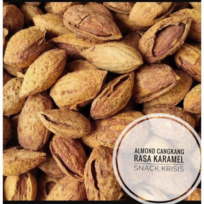 Jual Kacang almond cangkang panggang butter milk 100 gram | Shopee ...