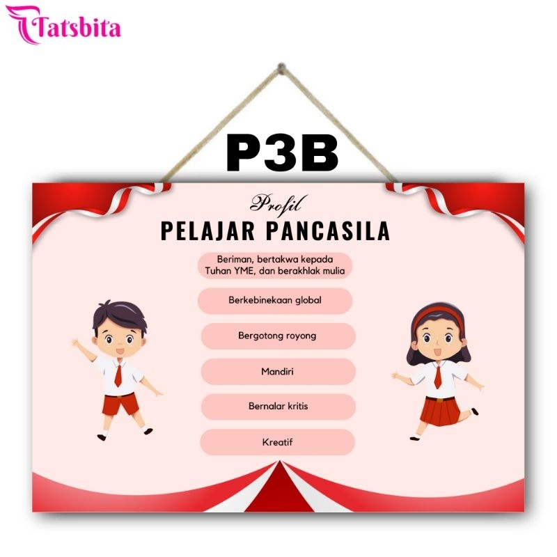 Jual TATSBITA Pajangan Hiasan Dinding Dekorasi Wall Decor Profil Pelajar Pancasila Untuk Kelas ...