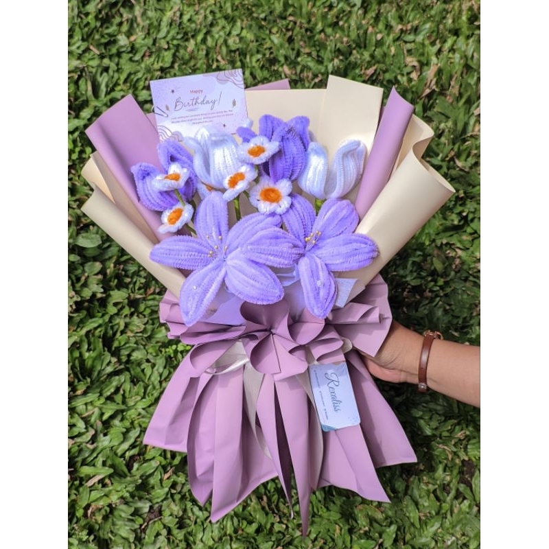 Jual BUKET KAWAT BULU/PIPE CLEANER MURAH| Buket Ulang tahun|Buket ...