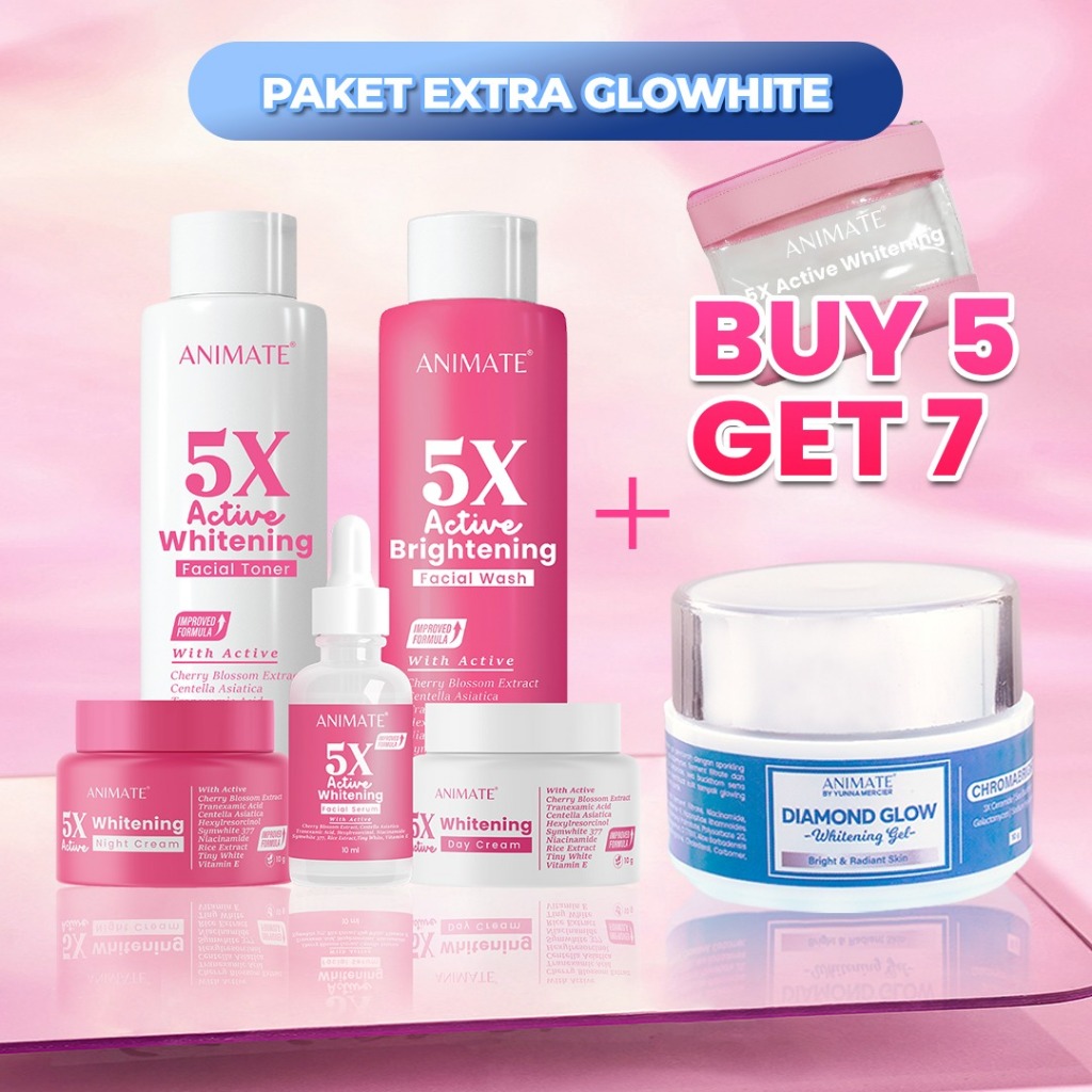 Jual Animate Paket Extra Glowhite (Animate 5x Active Whitening Series ...
