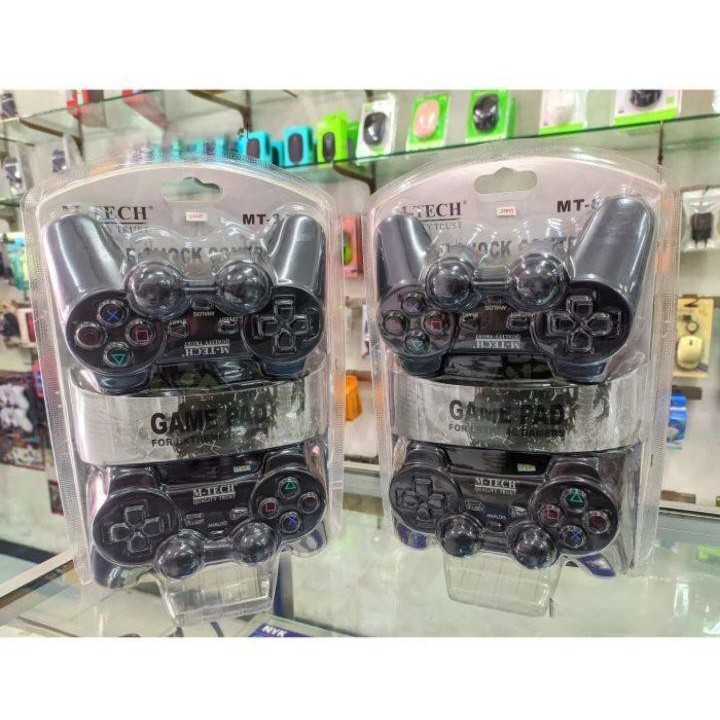 Jual Gamepad Double Black MTECH High Quality Joystick USB Stik PS Game ...