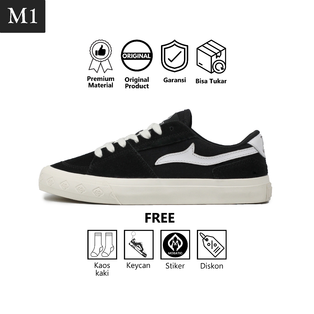 Jual Mobatic Metro One Black White (M1) || Sepatu Pria/wanita | Shopee ...