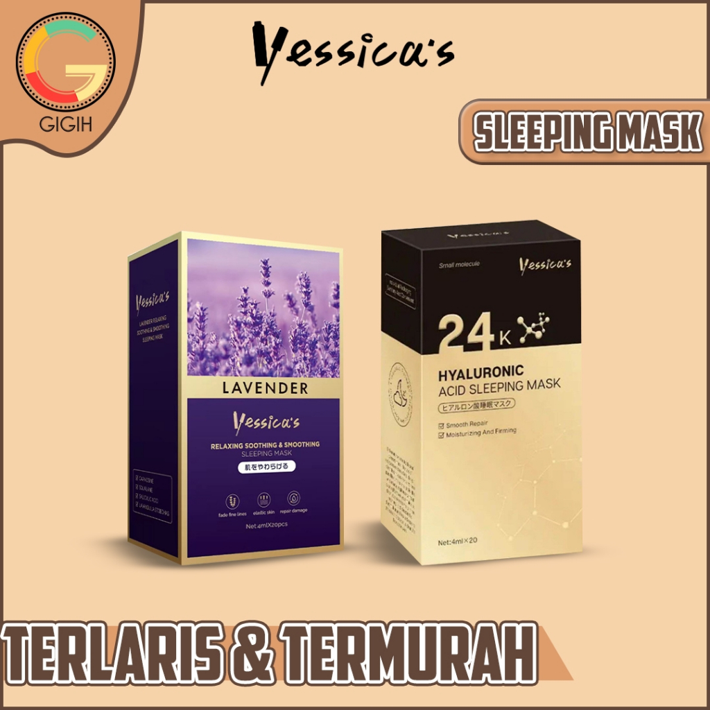 Jual YESSICA SLEEPING MASK ISI 20 SACHER ( HYALURONIC ACID 24K ...