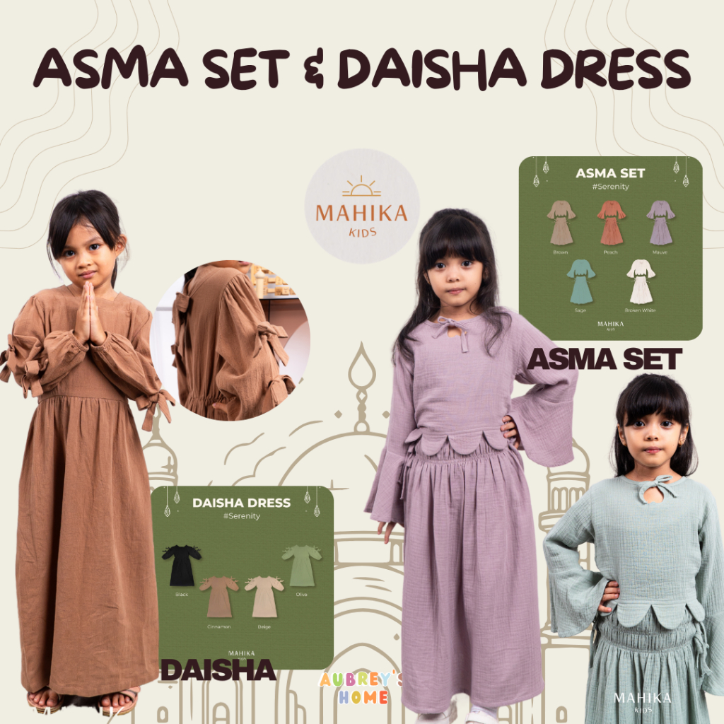 Jual Mahika Kids Daisha & Asma Dress - Gamis Anak Perempuan | Shopee ...