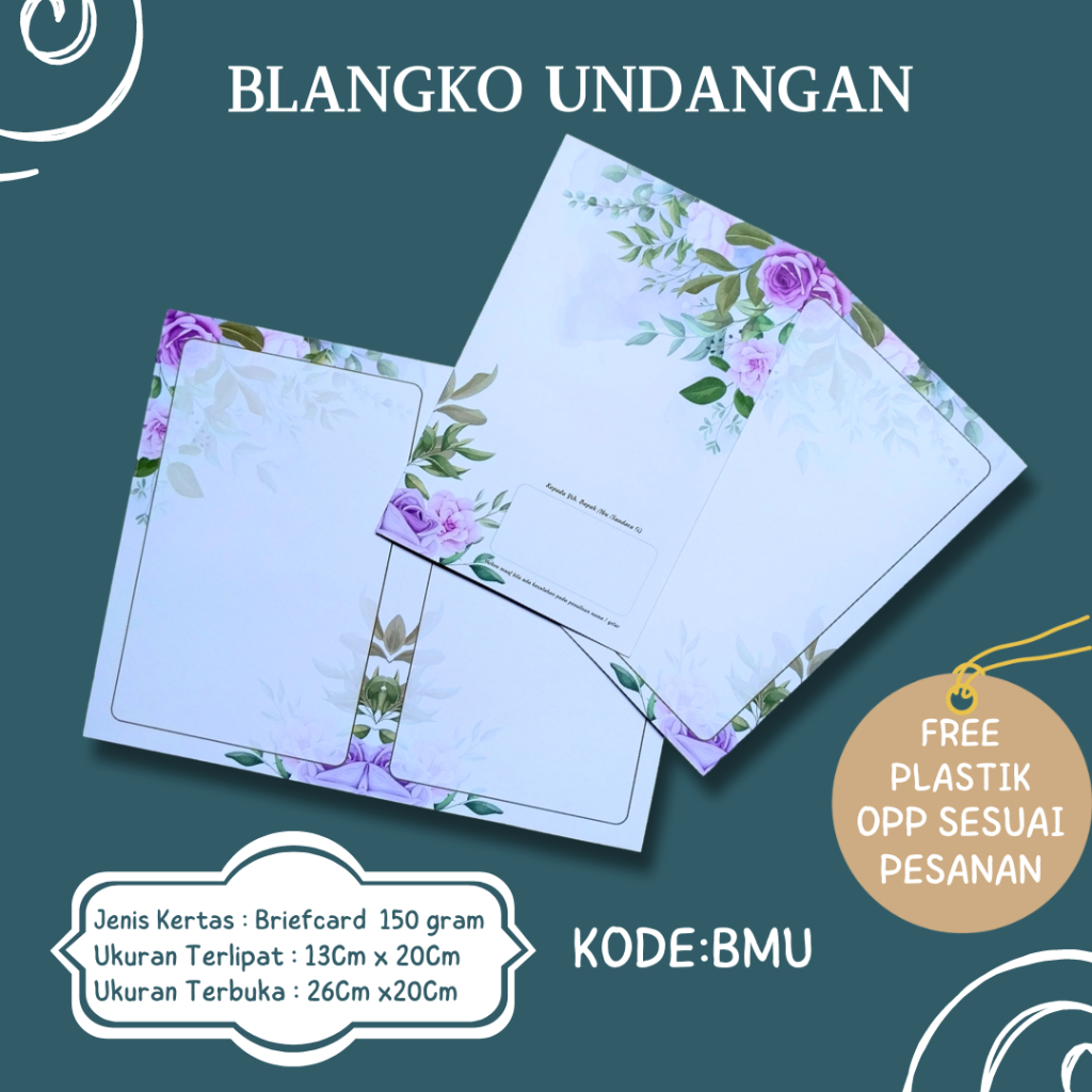 Jual Undangan Pernikahan / Blangko Undangan / Undangan Aesthetic ...