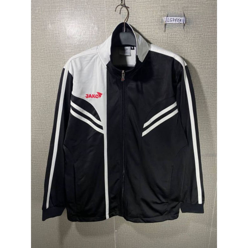 Jual JAKETT TRACKTOP CAKEP BRAND JAKO WARNA HITAM PUTIH SIZE L | Shopee ...