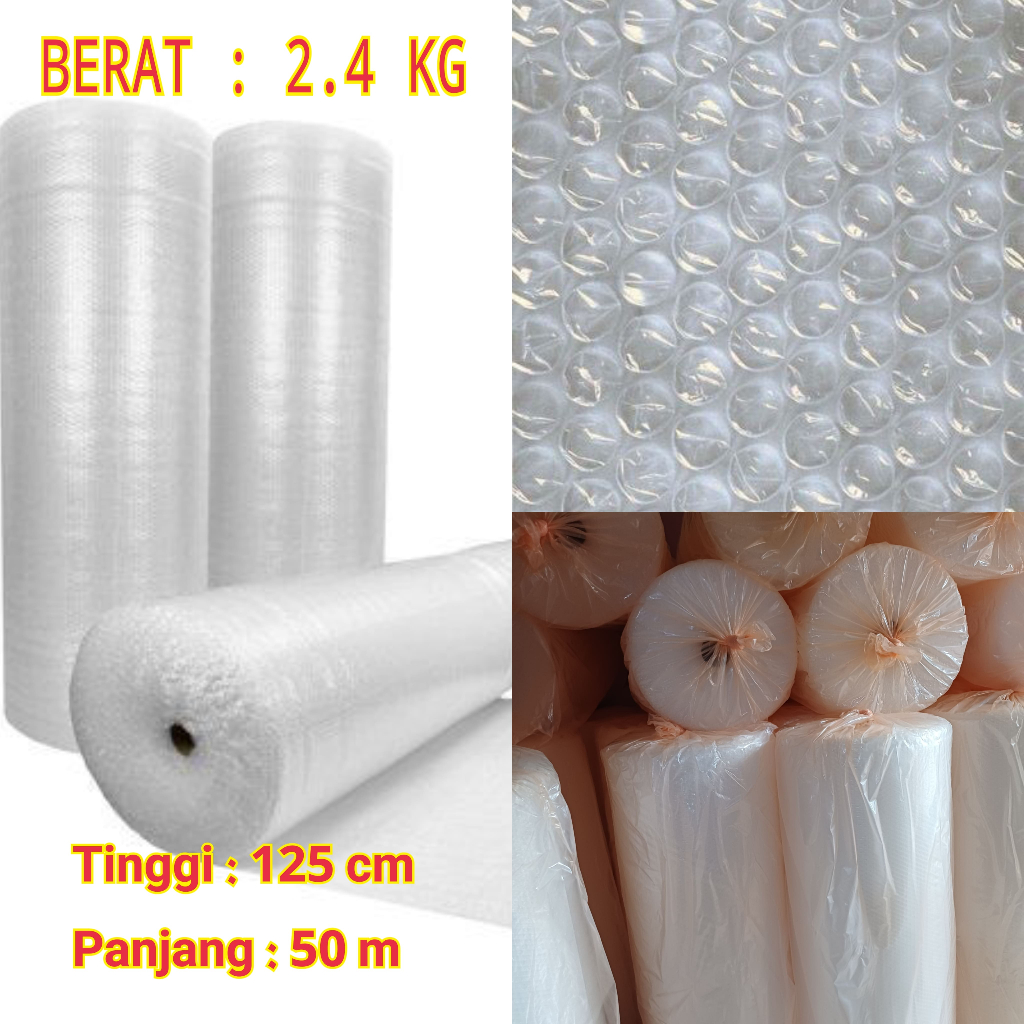 Jual PROMO BUBBLE WRAP PREMIUM EKONOMIS MURAH UKURAN 2.4 KG BENING ...