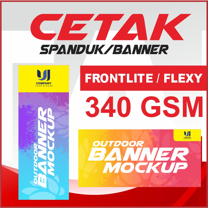 Jual Cetak Spanduk / Banner Custom Bebas Desain - Bahan Flexi 340gsm ...