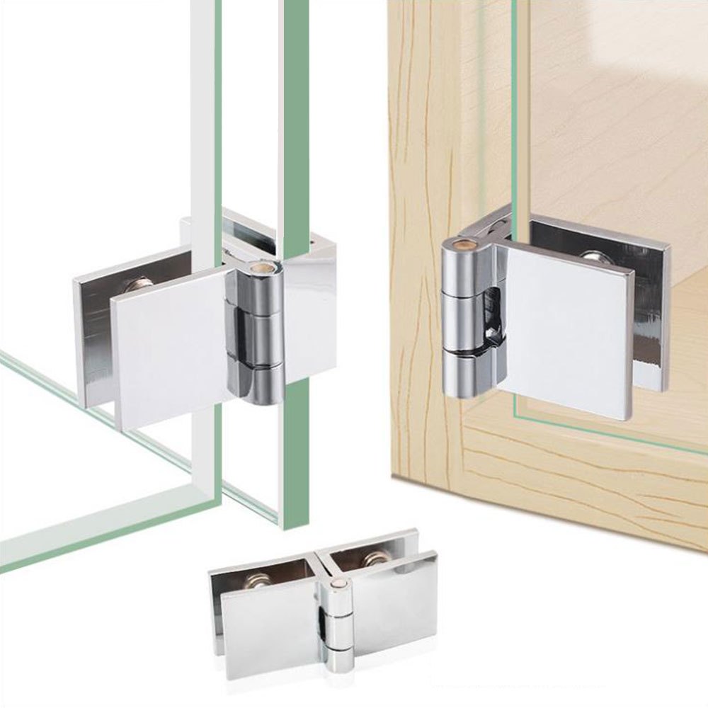 Jual 2 X ENGSEL KACA KAYU - GLASS HINGE ZINC ALLOY CHROME | Shopee ...