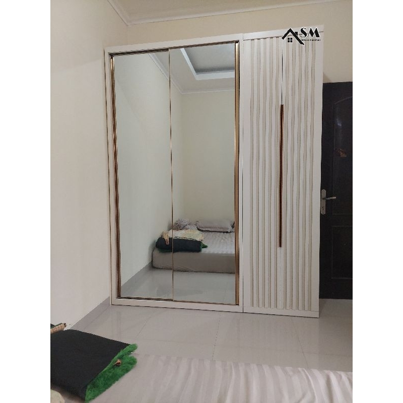 Jual Lemari Pakaian Minimalis HPL Almari pakaian HPL Wardrobe HPL ...