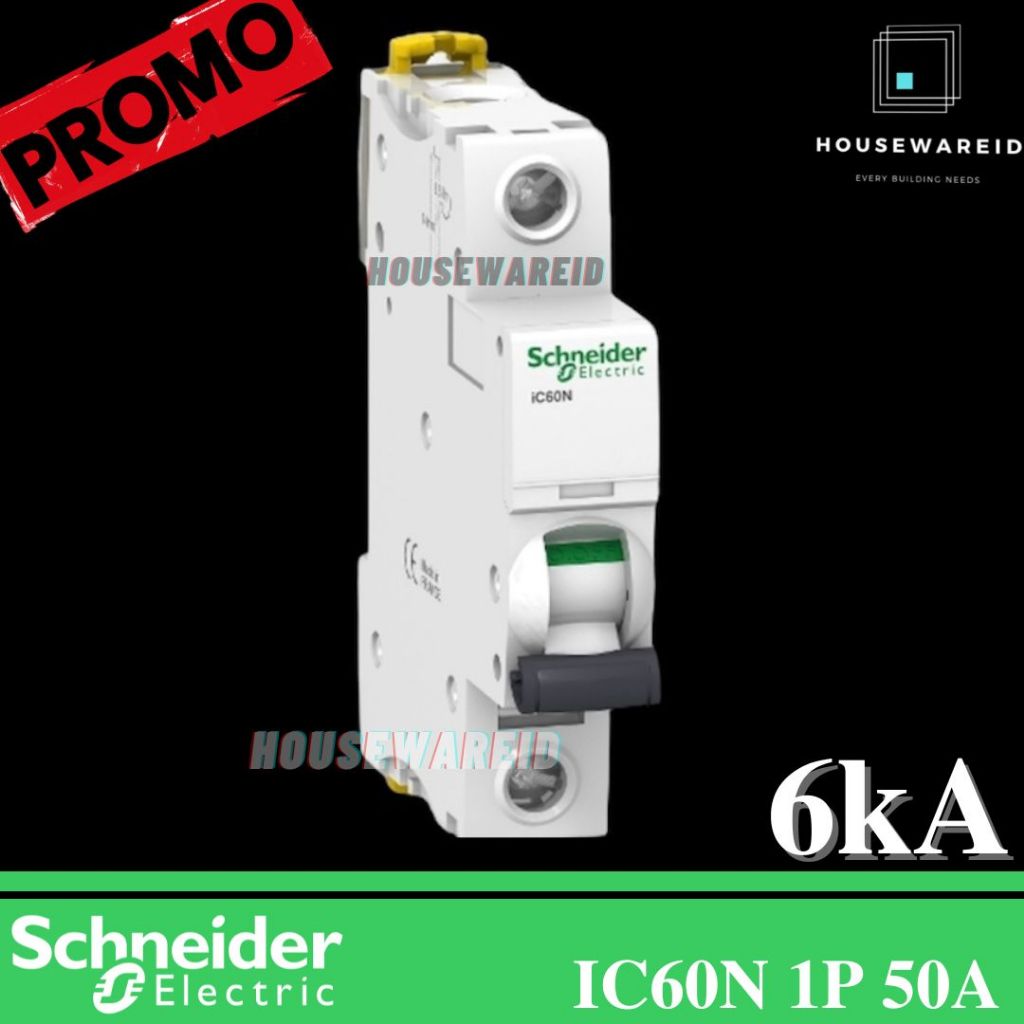 Jual MCB 1p 50a 6kA Schneider iC60N Original / MCB 1 Phase 50 Ampere Schneider A9F74150 | Shopee ...