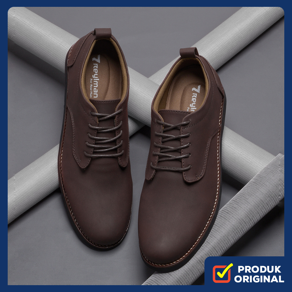 Jual BRIDGE BROWN ORIGINAL x REYL MAN Sepatu Semi Formal Coklat Tali ...