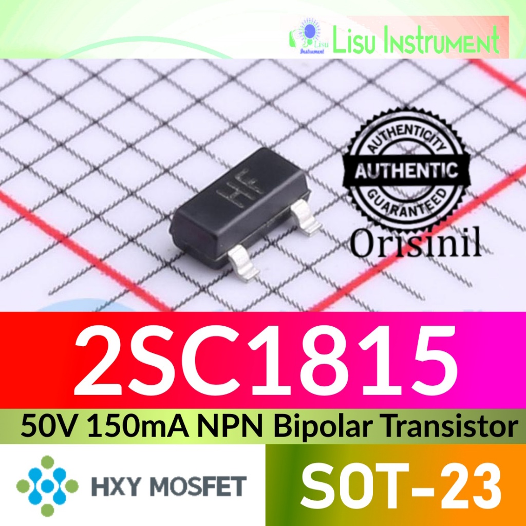 Jual 2SC1815 50V 150mA 200mw NPN Bipolar Transistor HF SOT-23 HXY ...