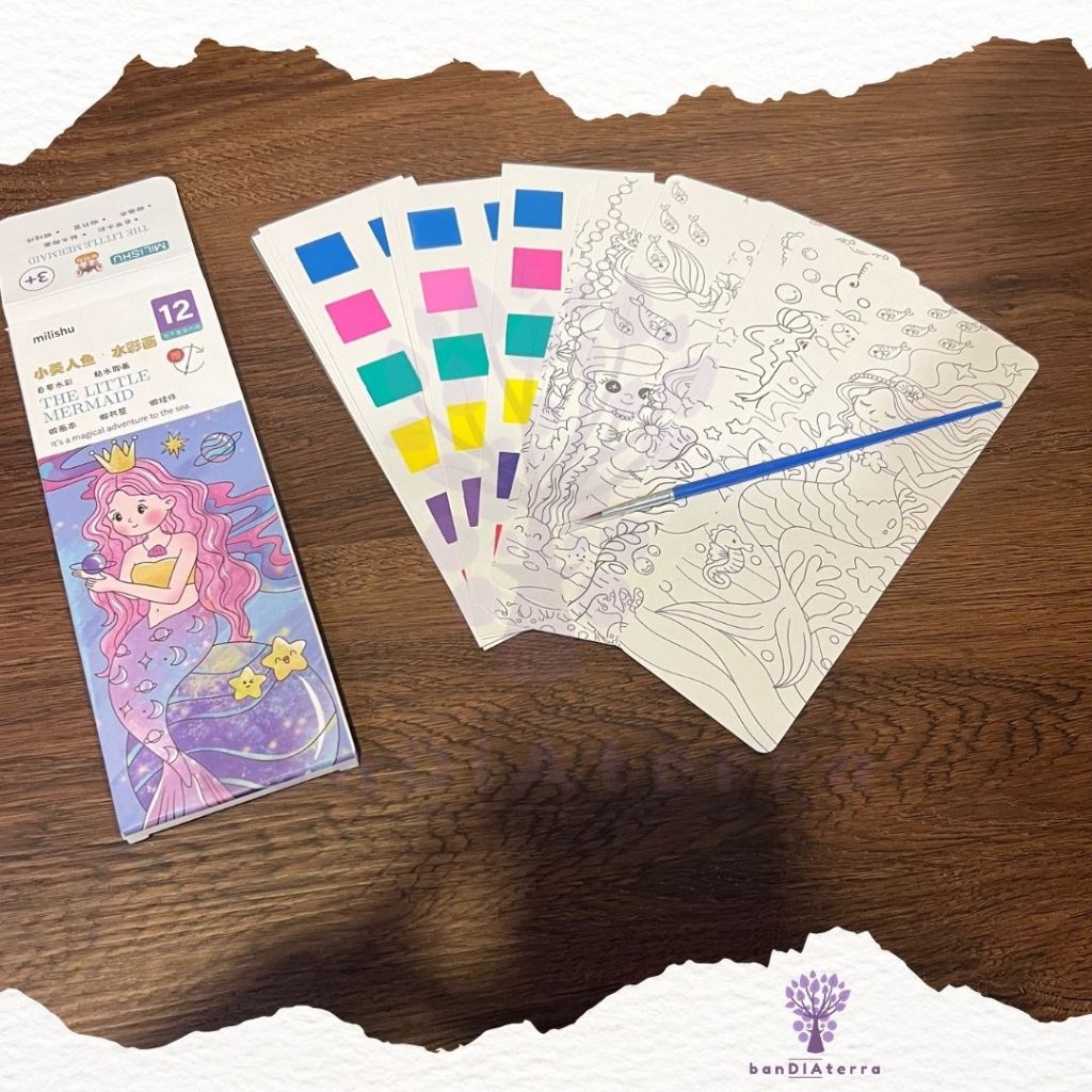 Jual Bandiaterra Children Watercolor Painting Book / Buku Gambar dengan ...