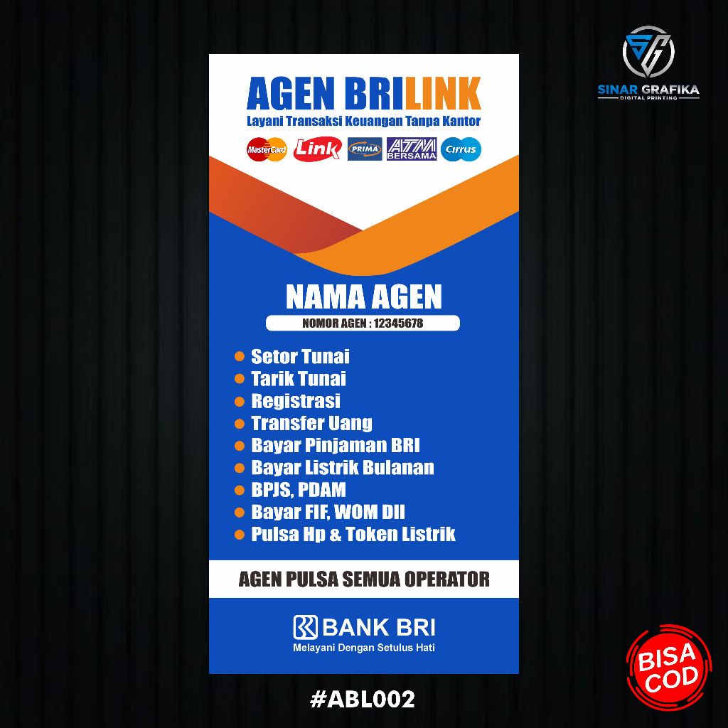 Jual Spanduk Banner Agen Brilink Banner Spanduk Transfer Bank Ukuran ...