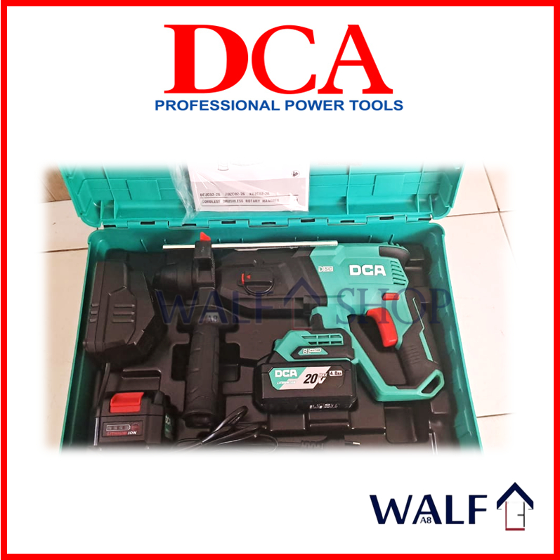 Jual DCA Mesin Bor Baterai 20V Cordless Brushless Hammer | Shopee Indonesia