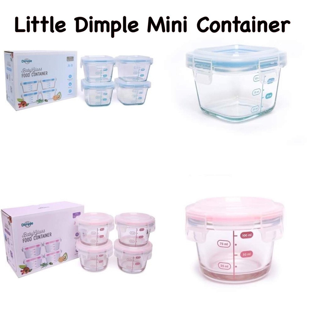 Jual Little Dimple Mini Container Round and Square | Shopee Indonesia